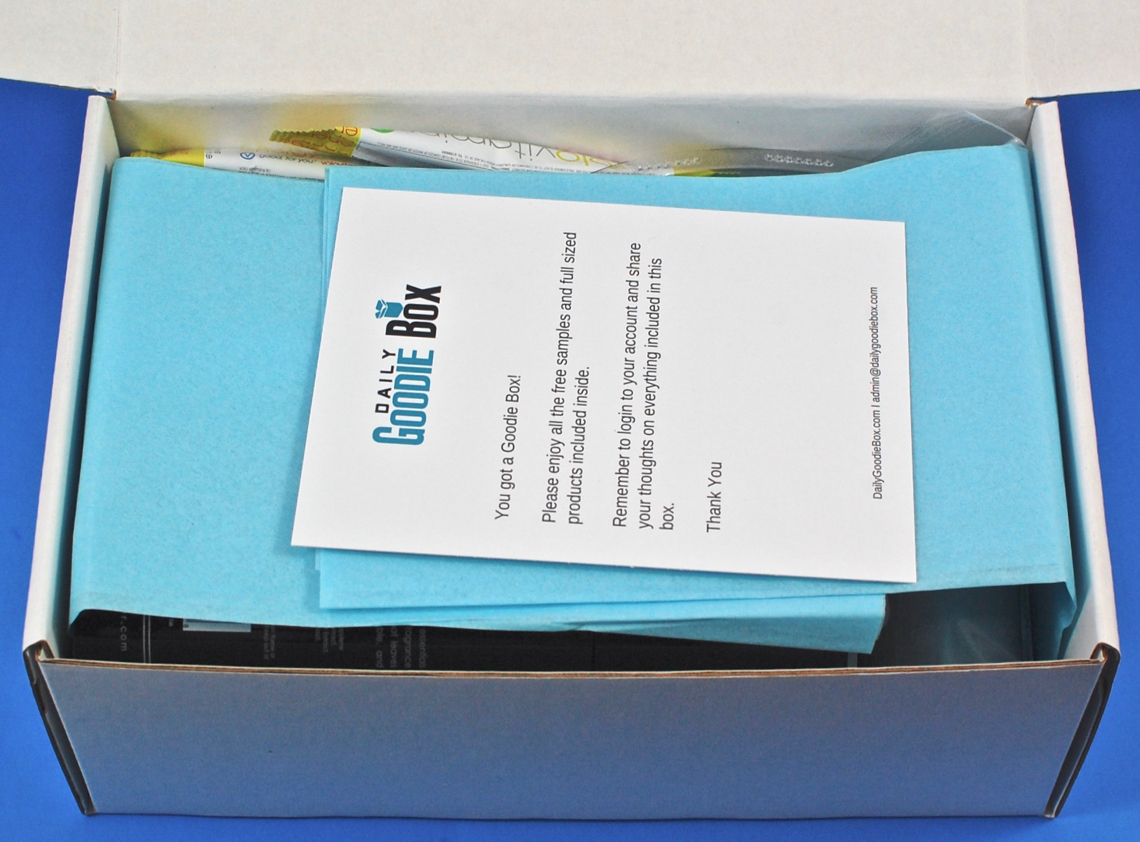 Daily Goodie Box June 2018 Free Sample Box Review - 2 Little Rosebuds