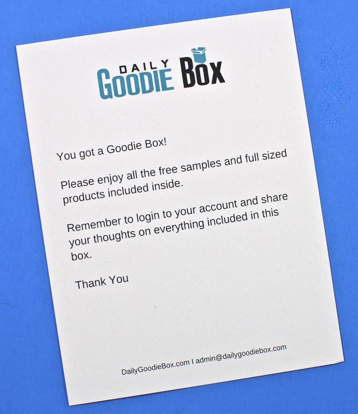 Daily Goodie Box January 2019 Free Sample Box Review - 2 Little Rosebuds