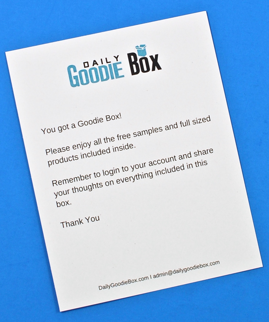 Daily Goodie Box May 2019 Free Sample Box Review - 2 Little Rosebuds